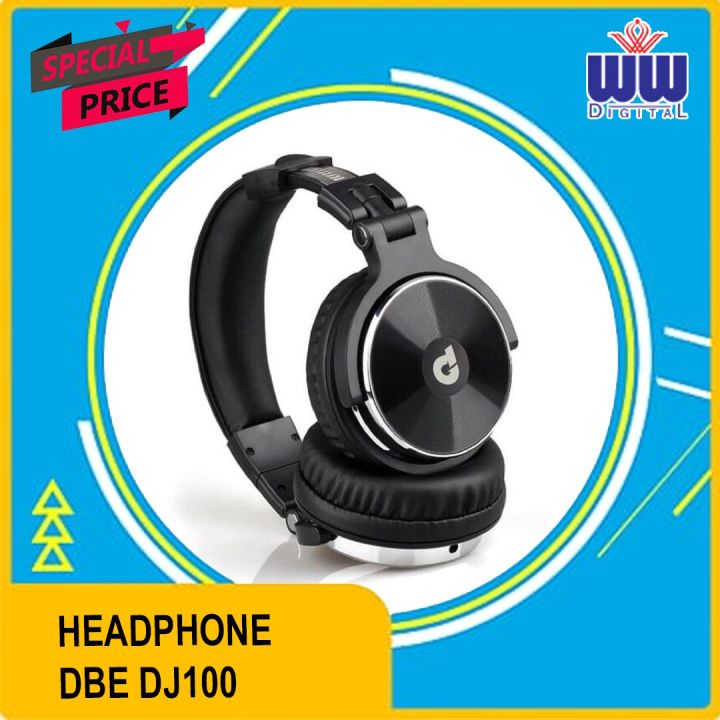 dbE DJ100 High Quality Foldable DJ Headphone with Detachable Cable ...