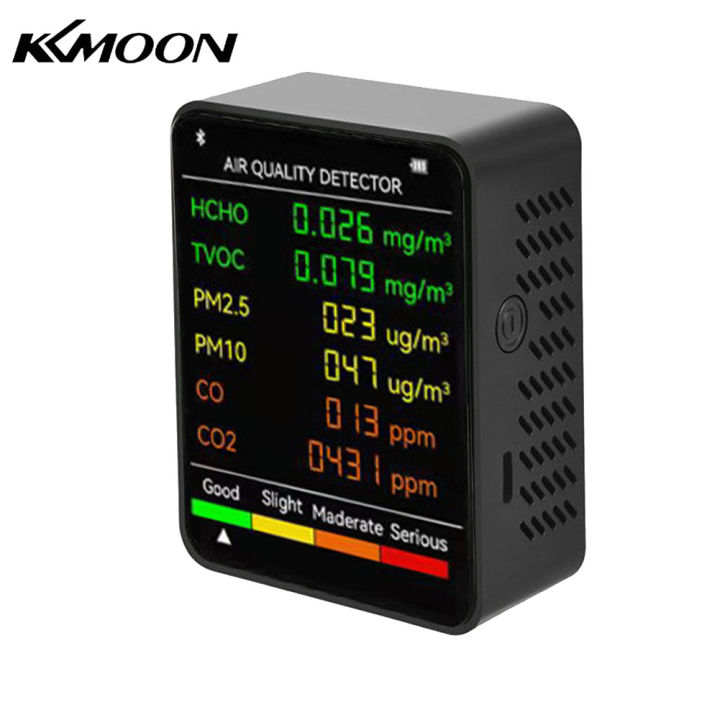 KKmoon 6 In 1 PM2.5 PM10 HCHO TVOC CO CO2 Multifunctional Air Quality Detector CO Carbon Dioxide ...