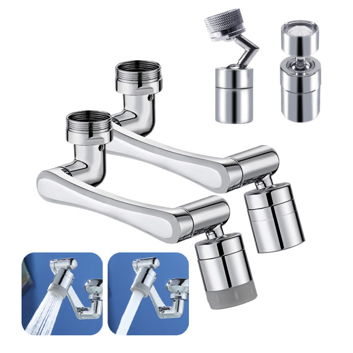 Metal Copper 1440° Rotation Faucet Aerator Extender Anti Splash Filter ...