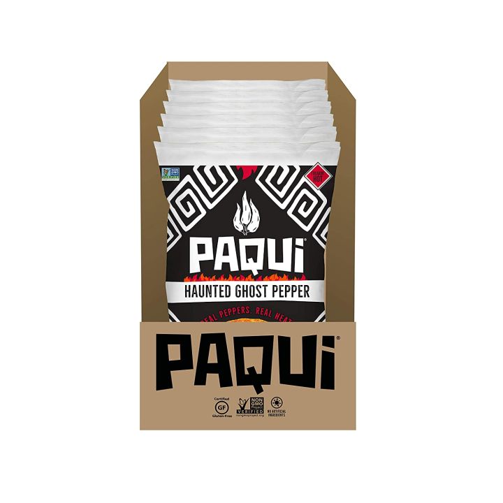 Paqui Haunted Ghost Pepper Spicy Tortilla Chips, 6ct, 2oz Individual ...