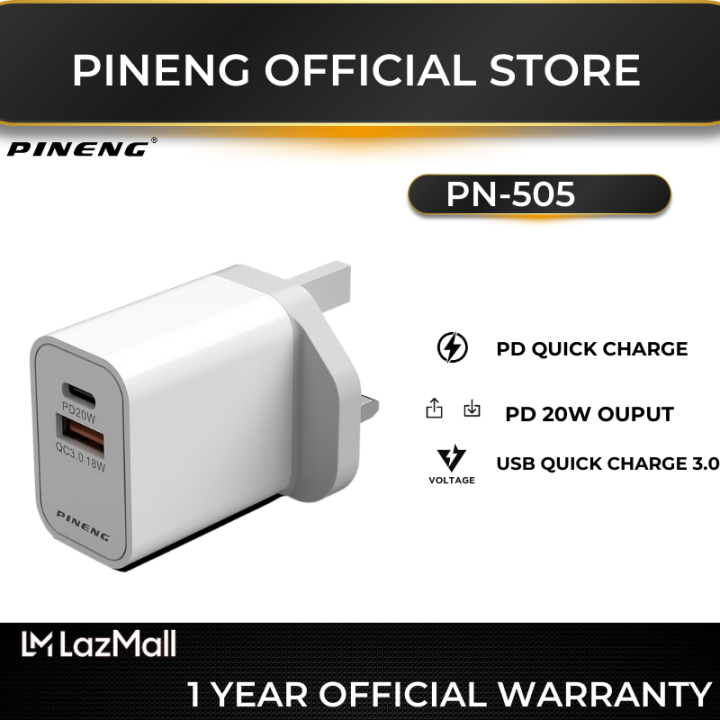 New model Pineng PN-505 Quick Charge 3.0 Power Adapter 20W Dual Output ...