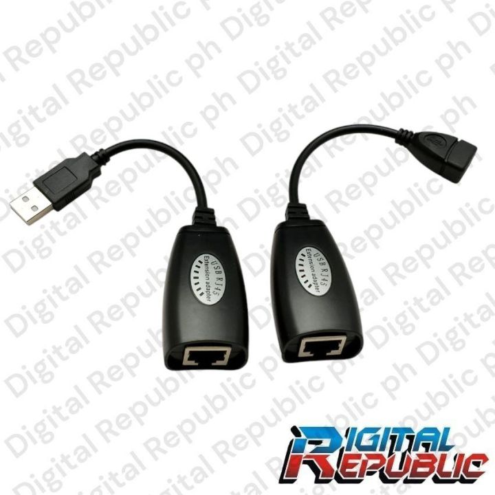 USB Extension Ethernet RJ45 Cat5e/6 Cable LAN Adapter Extender Over ...