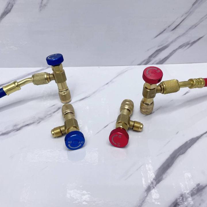 r410a / r32 / r22 aircond outdoor unit refill gas safety charging valve ...
