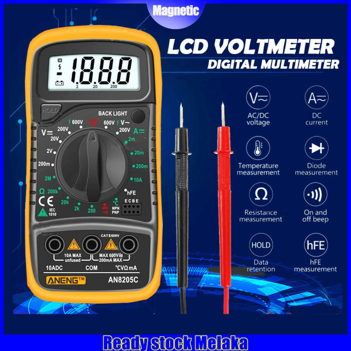 NEW Digital Multimeter LCD Volt Meter Ammeter Voltmeter Amps Ohms AC/DC ...