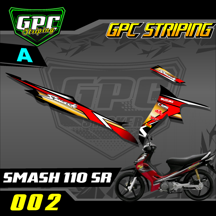 [COD]Sticker Striping Suzuki SMASH 110 SR 002 -Stiker variasi list ...