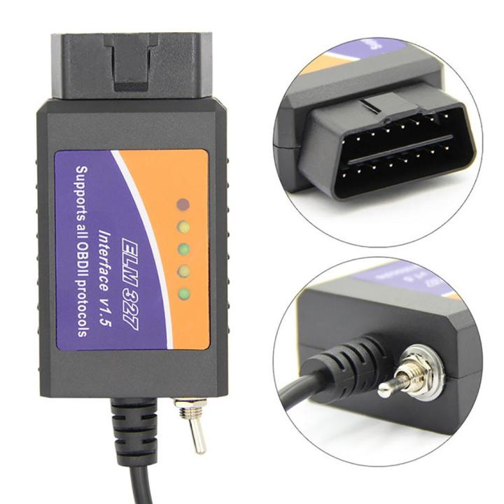 OBD2 USB Device ELM327 Compatible Interface with HS-CAN/MS-CAN Switch ...
