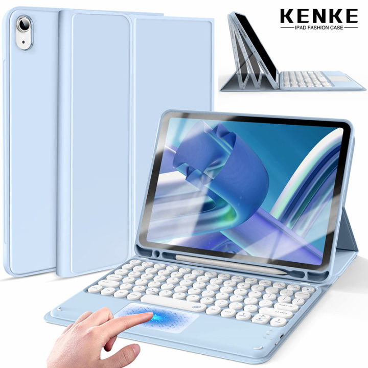 Kenke Touchpad Round Key Keyboard Case For Ipad Air 5th Generation