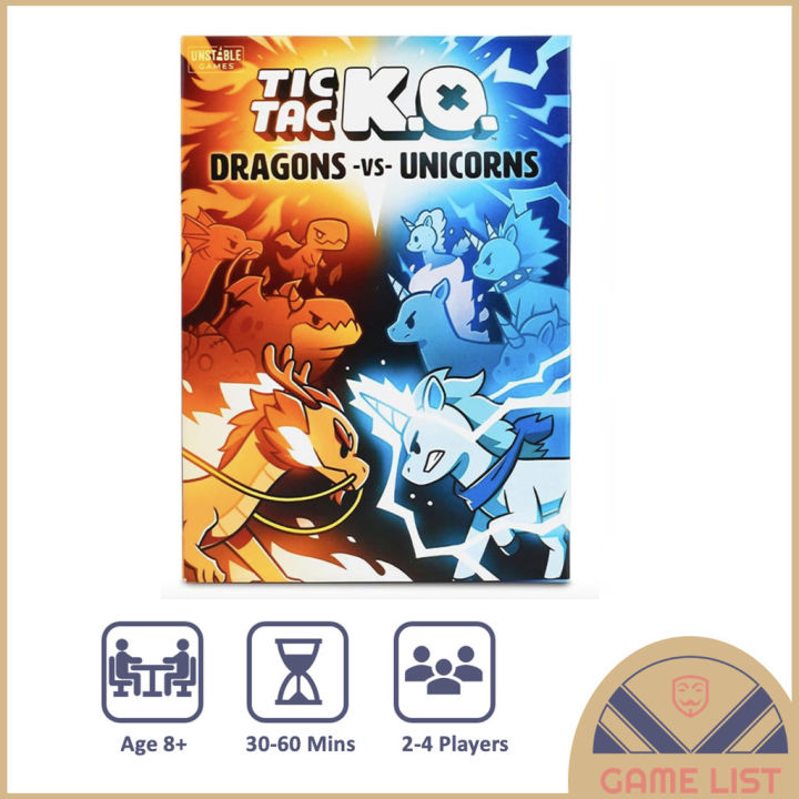 [Local Store]TicTac KO Dragons vs. Unicorns Card Game Party Game Kids ...