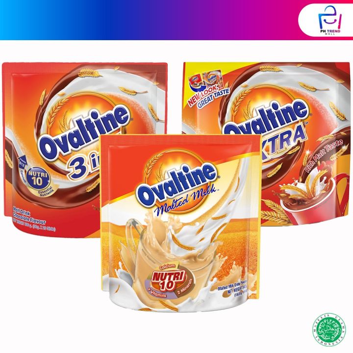 Ovaltine Original Taste / Choco Milk Malt 3 in 1 / XTRA 【540-600g】 | Lazada