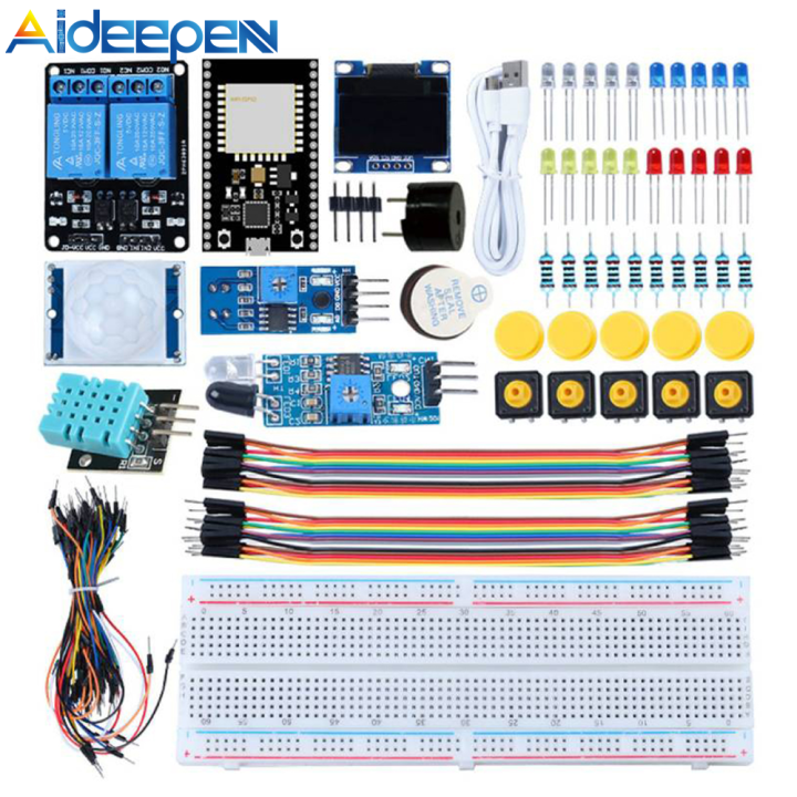 Aideepen 177 ESP32 WiFi Arduino Kits Electronic Fun Kit Bundle with ...