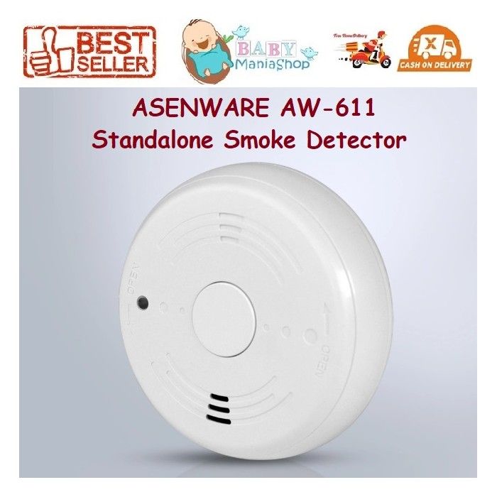 ASENWARE Standalone smoke detector with battery AW-D611 | Lazada Indonesia
