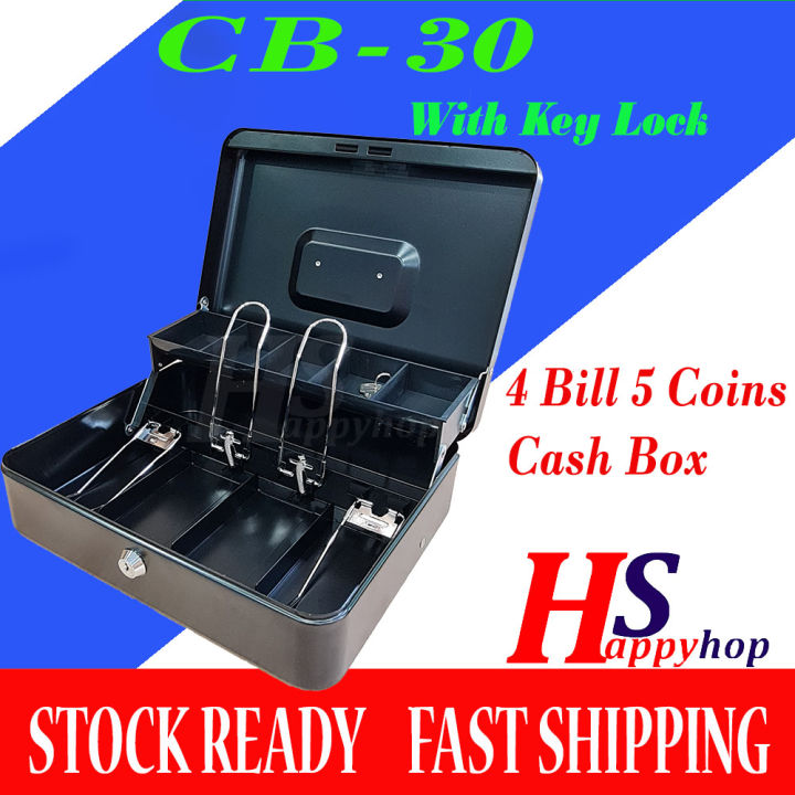Geomaster CB-30 Cash Box Compartment Tray Cash Lockable Security Cash ...