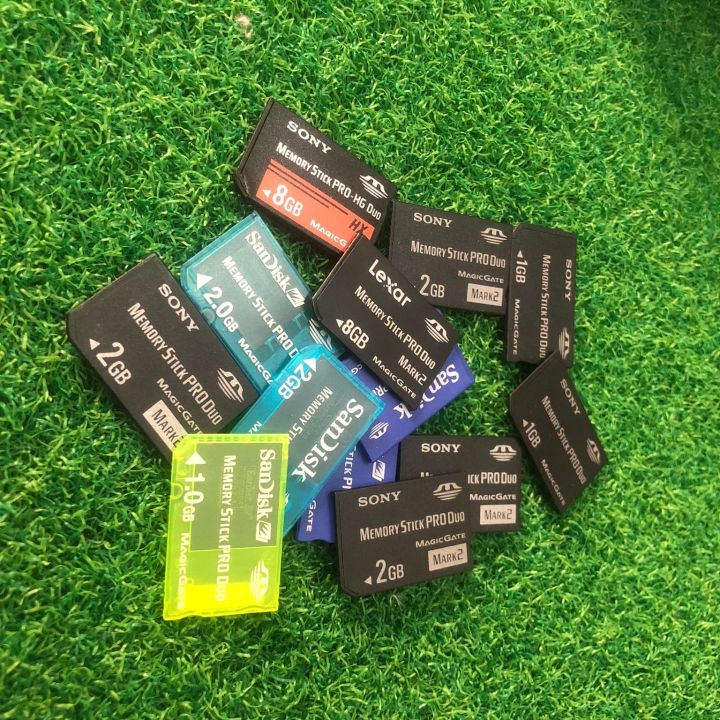 เมมโมรี่การ์ดของแท้ Memory Stick pro duo มือสอง ใช้งานกับ PSP กล้องถ่าย ...