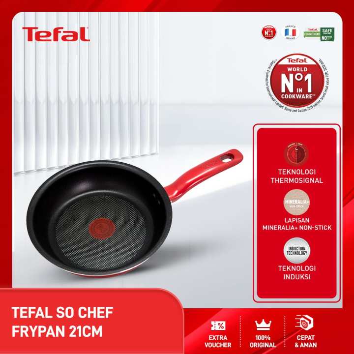 Tefal So Chef Frypan 21cm Wajan Anti Lengket | Lazada Indonesia