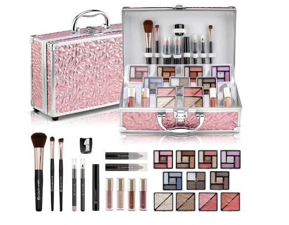 Makeup Kit for Teen Girls & Women Full Kit, Beauty Train Case with Starter Cosmetic Set {random ...
