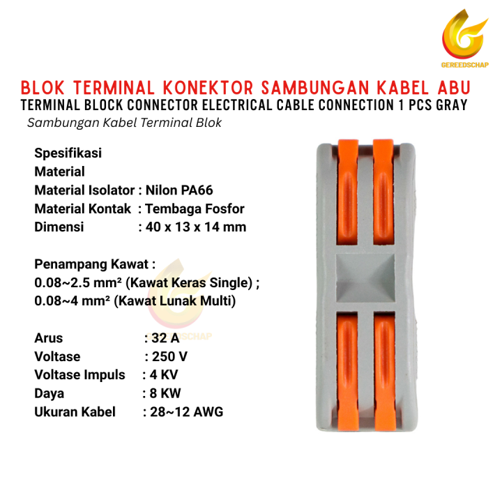 TERMINAL BLOCK KONEKTOR SAMBUNGAN KABEL LISTRIK | Lazada Indonesia