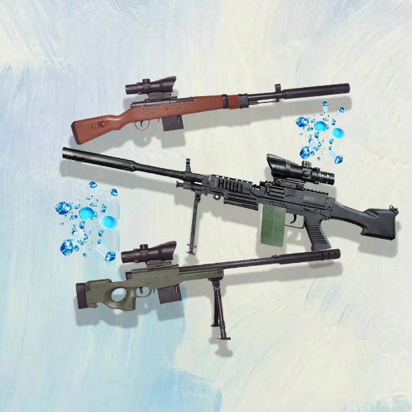 TGGB Gel blast gun automatic M429 and manual sniper operation 98k ...