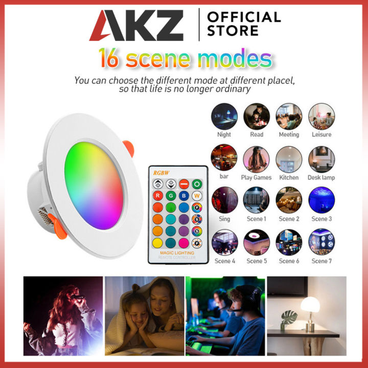 AKZ 10W 15W Tuya RGB LED Spot Light 220V Smart Downlight Remote Control ...