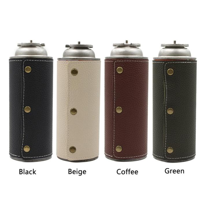 Leather Fuel Canister Sleeve Gas Cylinder Bottle Cover Propane Tank ...
