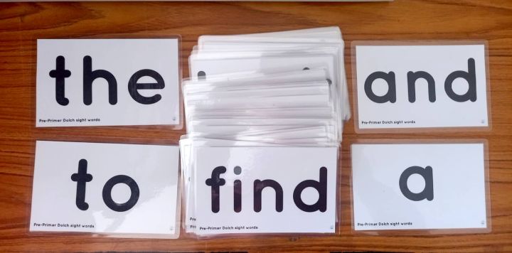 Laminated Flash cards Pre-Primer Dolch sight words | Laminated ...