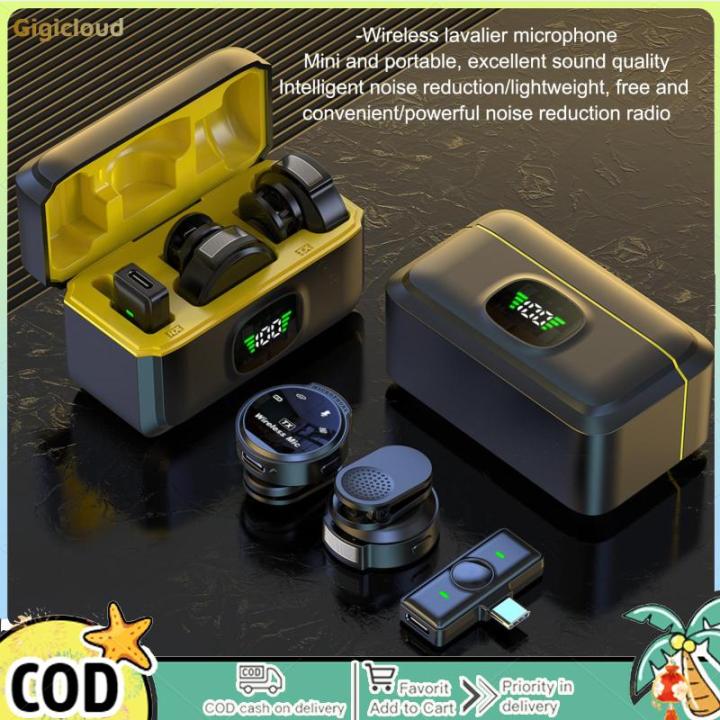 J6 Wireless Lavalier Microphone Magnetic Noise Reduction Microphones ...