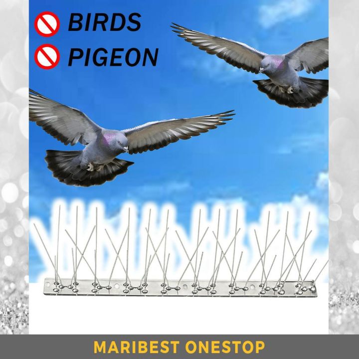 33CM BIRD SPIKES STAINLESS STEEL ANIMAL REPELLER CHASE BIRDS REPELLENT ...