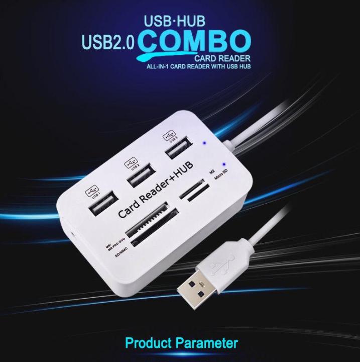 7 in 1 usb 2.0 hub with card reader combo Multi | Lazada.co.th