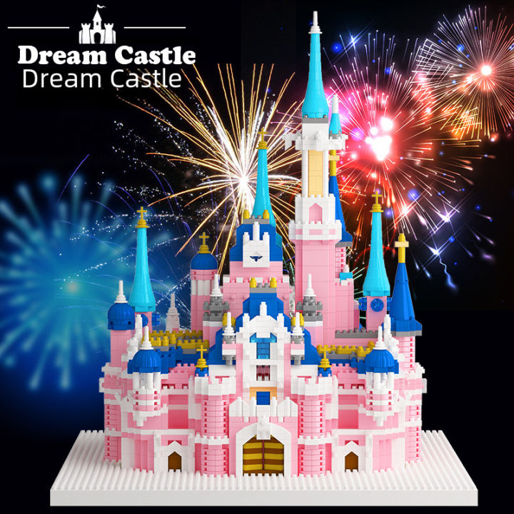 【Good】 Compatible With LEGO Pink Castle Princess Fantasy Castle Large ...