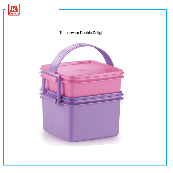 ปิ่นโตอาหารแบบแพ็คคู่ Tupperware Double Delight ราคาต่อ 1 เซ็ต | Lazada ...