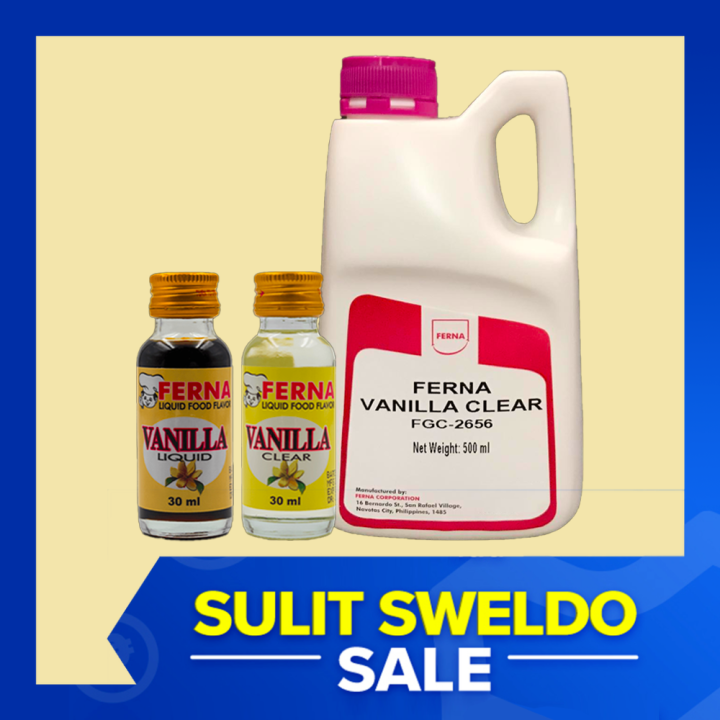 30ml 500ml FERNA VANILLA CLEAR SYRUP FLAVOR for Coffee for Baking Cake ...