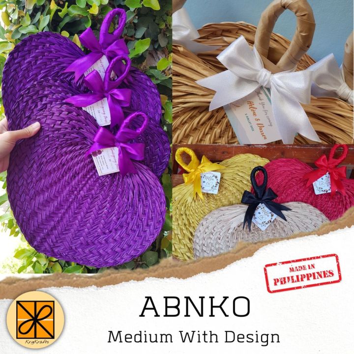 KrigKrafts Native Anahaw Abaniko Hand Fan with Ribbon | Lazada PH