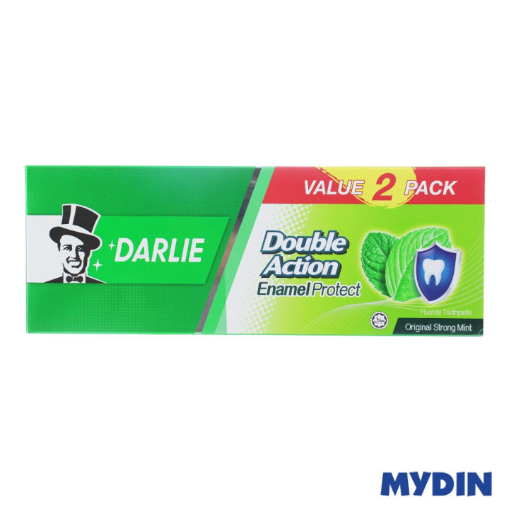 Darlie Double Action Enamel Protect Strong Mint Toothpaste (200g x 2) | Lazada