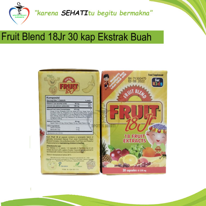Fruit Blend 18 Junior Kids 30 Kapsul Suplemen Kesehatan Multivitamin ...