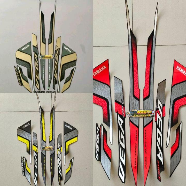 Striping Yamaha Vega force 2021 2022 hitam Lis kuning merah hijau list ...