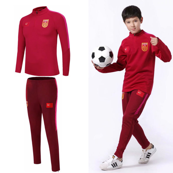 Chinese Team Customized Men Kids Boys T-Shirt Soccer Jerseys Set ...
