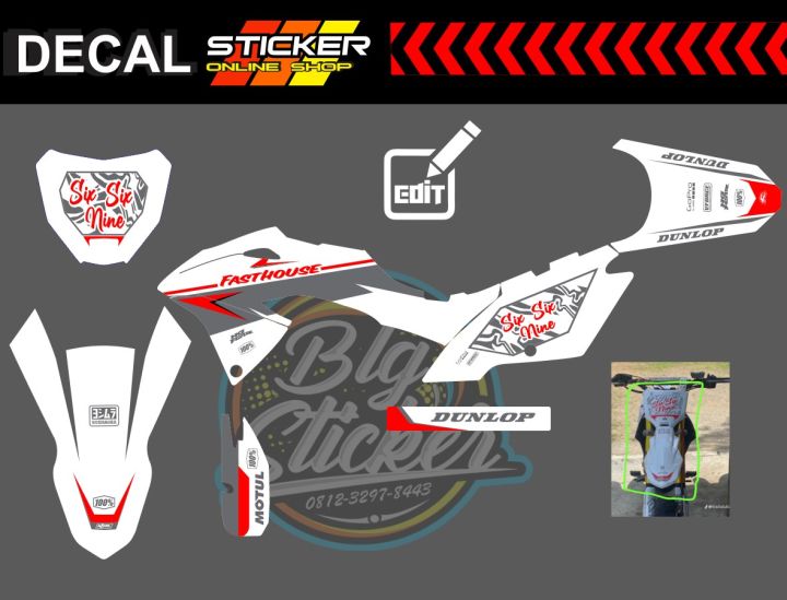 STIKER MOTOR CROSS TRAIL KLX BF CUSTOM DECAL STIKER VARIASI | Lazada ...