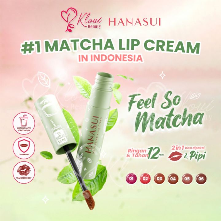 Hanasui Mattedorable Lip Cream Matcha Latte Edition || HANASUI ...