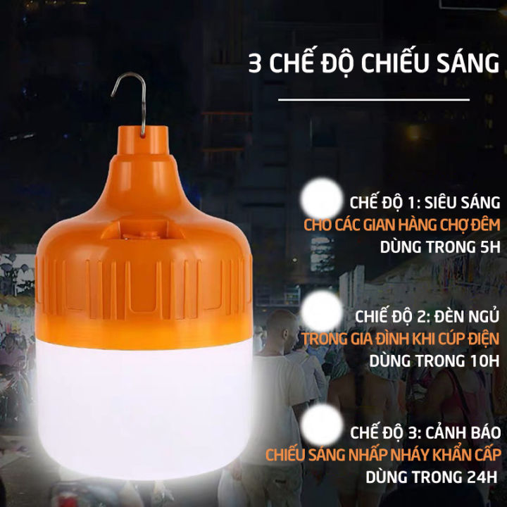 Bóng Đèn Led Tích Điện Siêu Sáng 100W Loại Mới Siêu Bền, Kích Thước Lớn ...