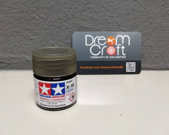 TAMIYA Acrylic Mini X-19 Smoke (สีสูตรนำอคริลิก Acrylic Color Paint ...