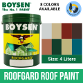 Boysen Roofgard 4 Liters (Gallon) Gloss Acrylic Water-Based Roof Paint ...