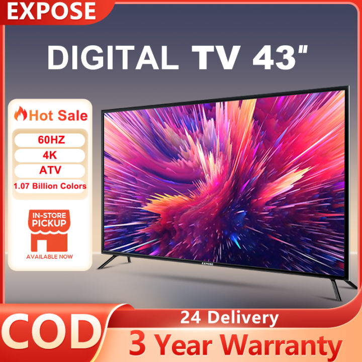 EXPOSE Digital TV 43 Inch Television 4K LED TV 32 Inch FHD 1080P With ...