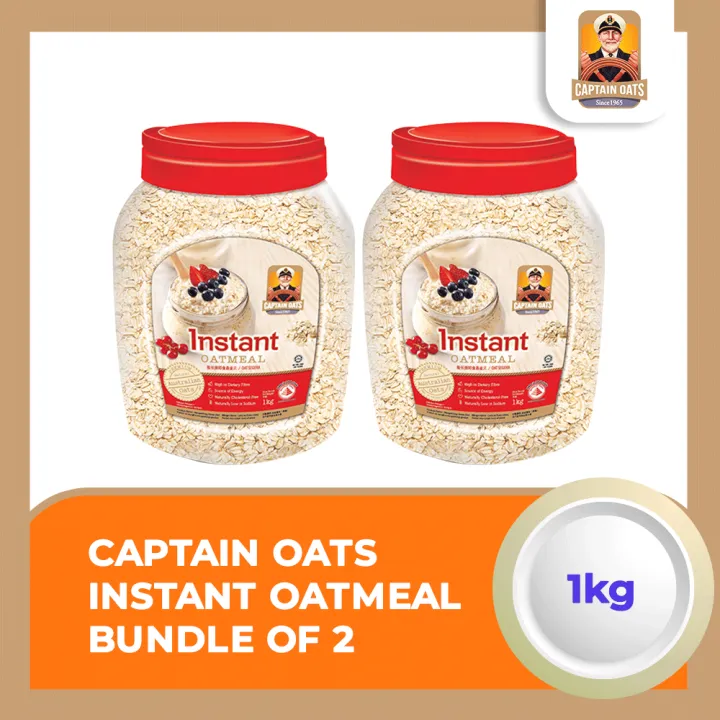 Captain Oats Instant Oatmeal 1kg - Bundle of 2 | Lazada PH