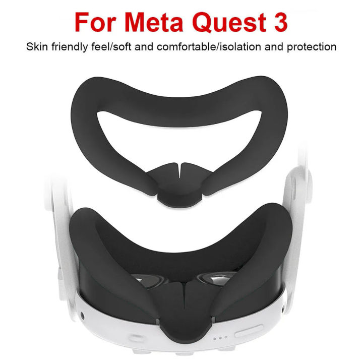 VR Face Cover สำหรับ Meta Quest 3 Silicone Eye Sweat Dust Resistant ...