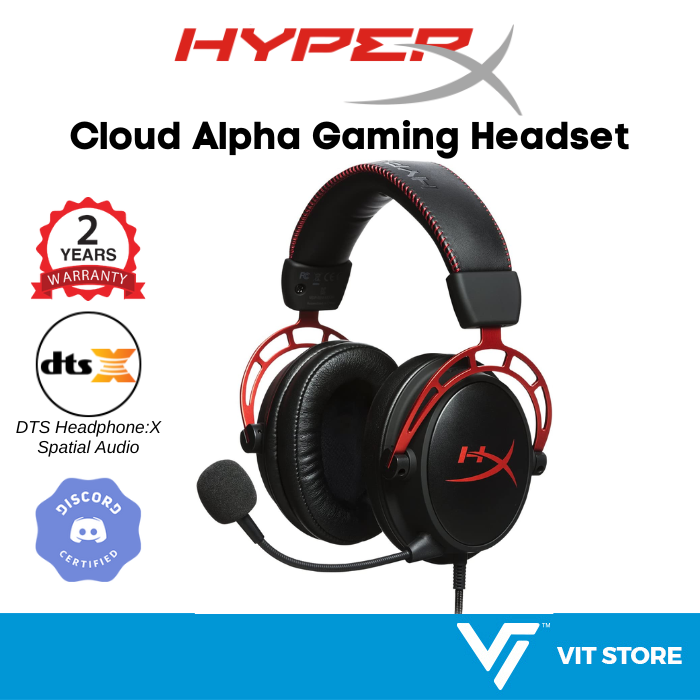 HyperX Gaming Headset - Cloud Alpha (RED) with noise cancellation ...