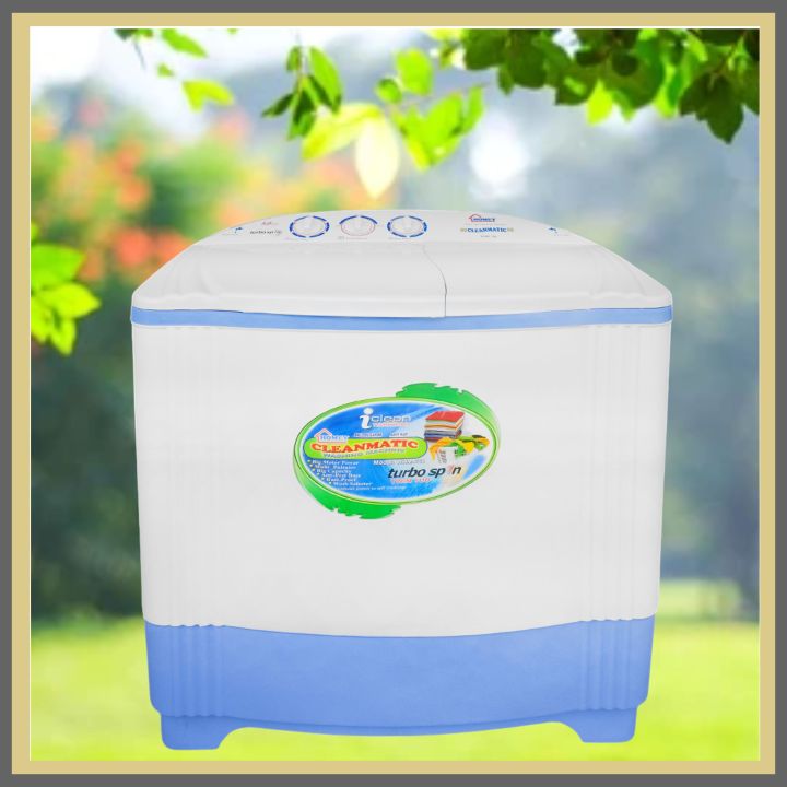 CLEANMATIC TWIN TUB WASHING MACHINE AND DRYER/ 8KG LOAD CAPACITY ...