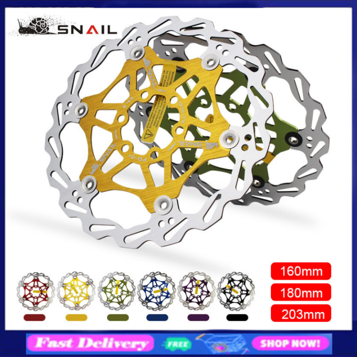 SNAIL Mountain Bike MTB DH 6 inch 160mm 180mm 203mm Float Floating Disc ...