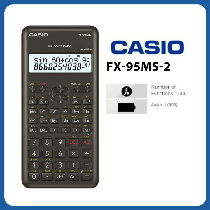 Casio FX-95MS 2nd Edition Scientific Calculator Heavy Duty Calculators ...