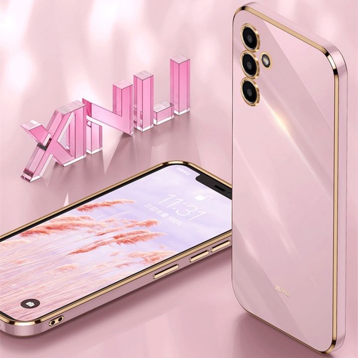 Plating Casing For Samsung Galaxy A05 A05s A15 A25 A35 A55 F15 M15 5G 2023 Straight Edges Soft ...