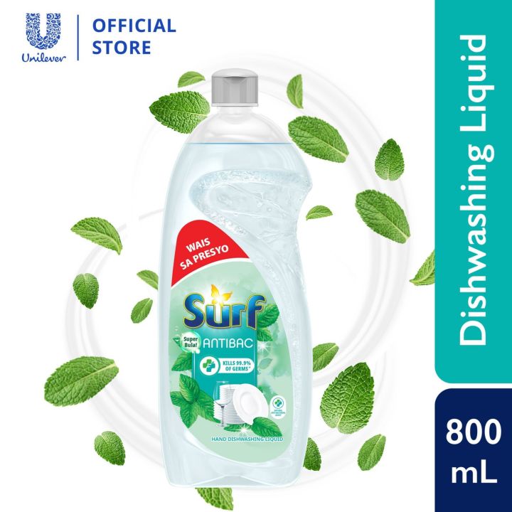 SURF HAND DISHWASHING LIQUID ANTI-BACTERIAL BOTTLE 800ML | Lazada PH