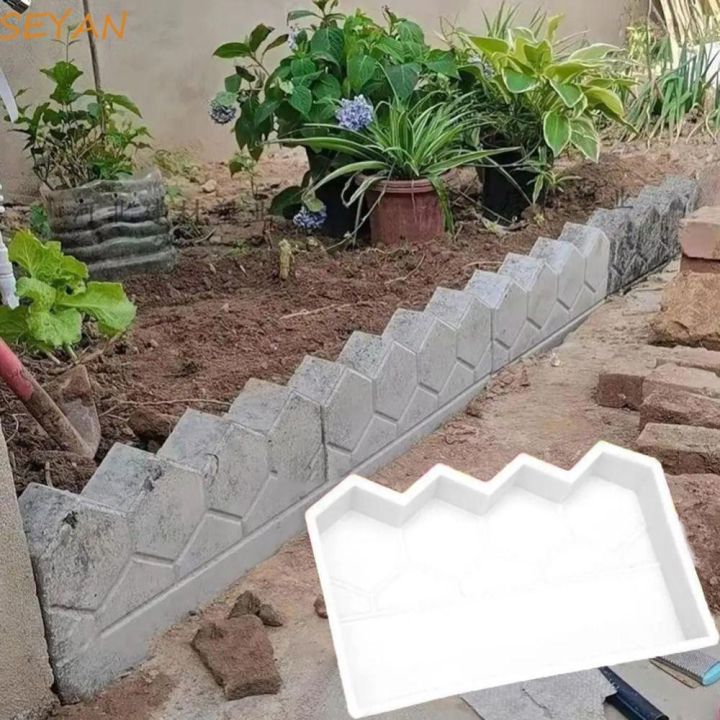 SEYAN แม่พิมพ์ตกแต่งอิฐโบราณรั้วสวนแบบ DIY แม่พิมพ์อิฐซีเมนต์ใช้ซ้ำได้ ...